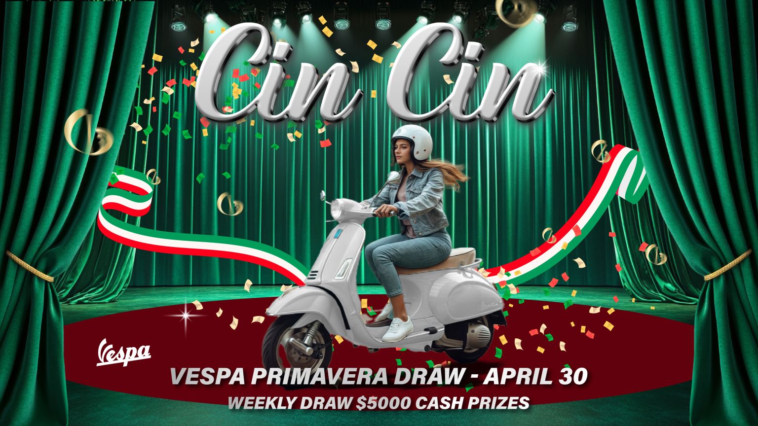 Cin Cin - VESPA DRAW - Canada Bay Club
